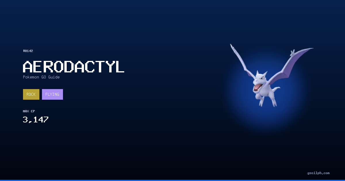 Aerodactyl Pokemon GO — Best Moveset, PvP, Counters & Stats