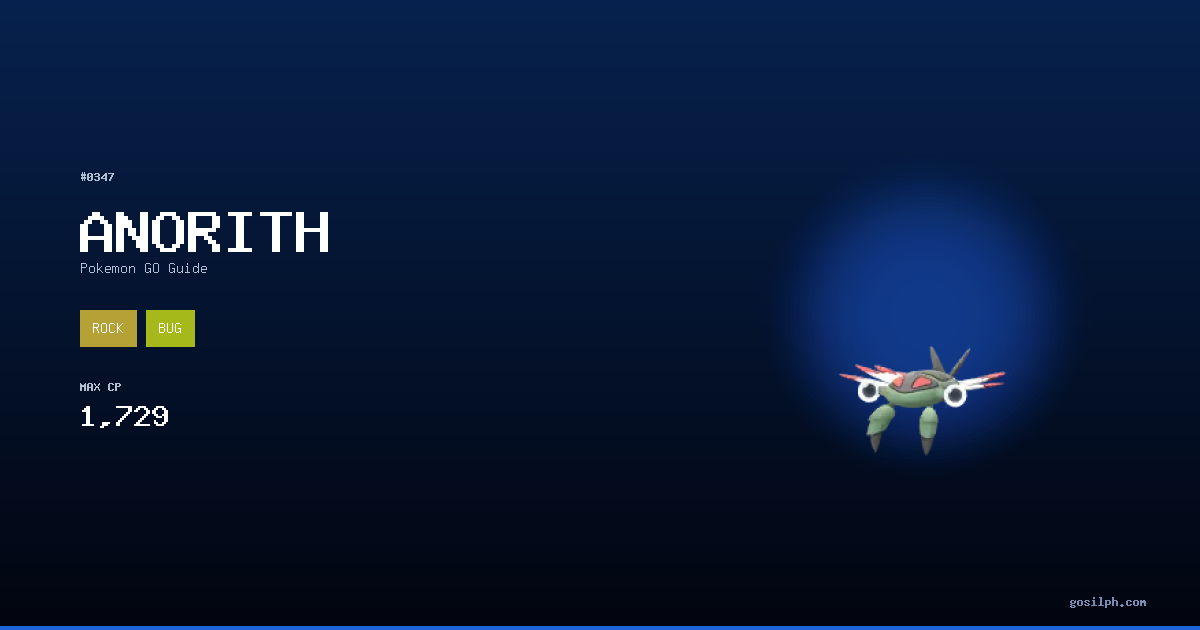 Anorith Pokemon Go — Best Moveset Pvp Counters And Stats 8244