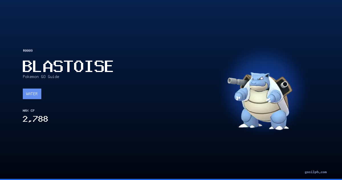 Blastoise Pokemon GO — Best Moveset, PvP, Counters & Stats
