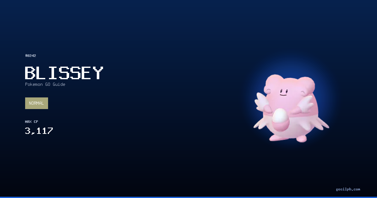 Blissey Pokemon GO — Best Moveset, PvP, Counters & Stats