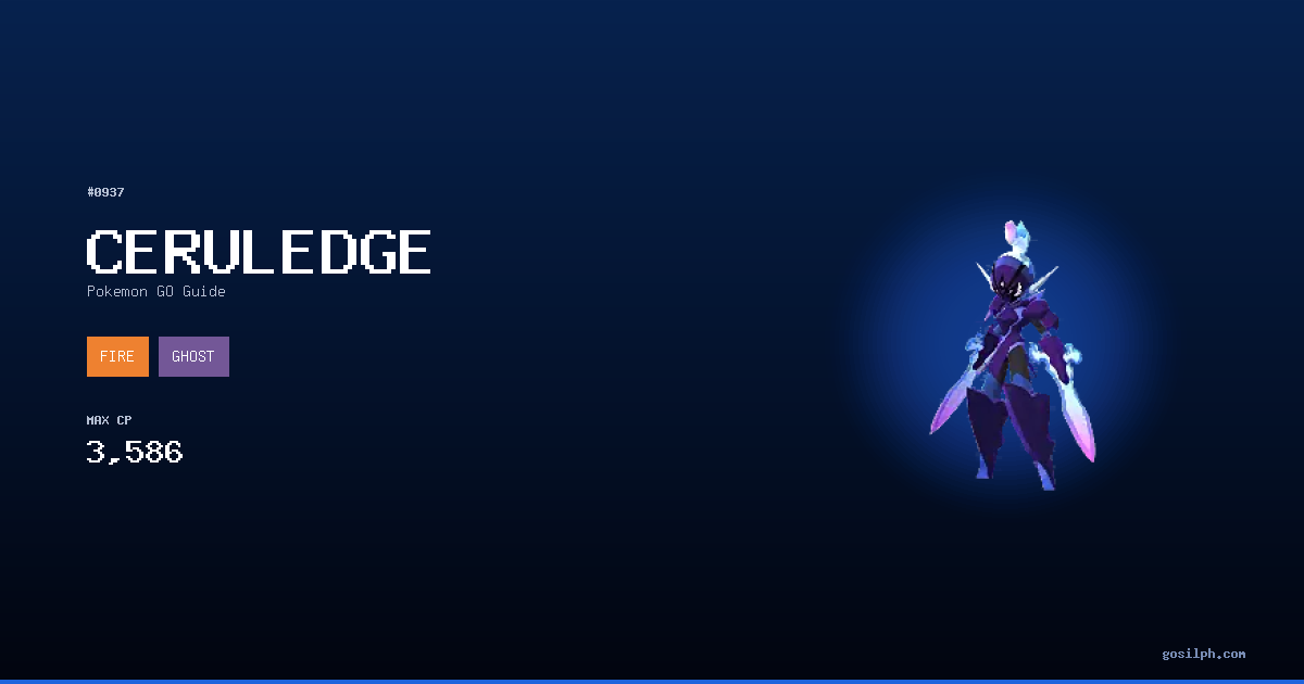 Ceruledge Pokemon GO — Best Moveset, PvP, Counters & Stats