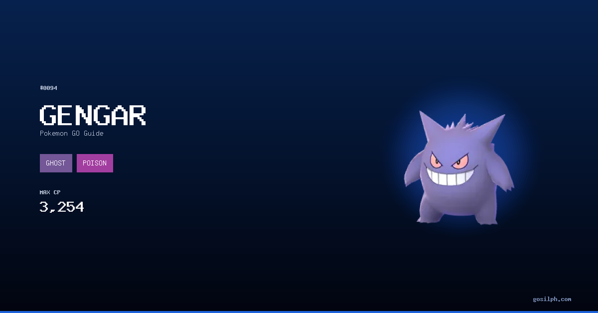 Gengar Pokemon GO — Best Moveset, PvP, Counters & Stats