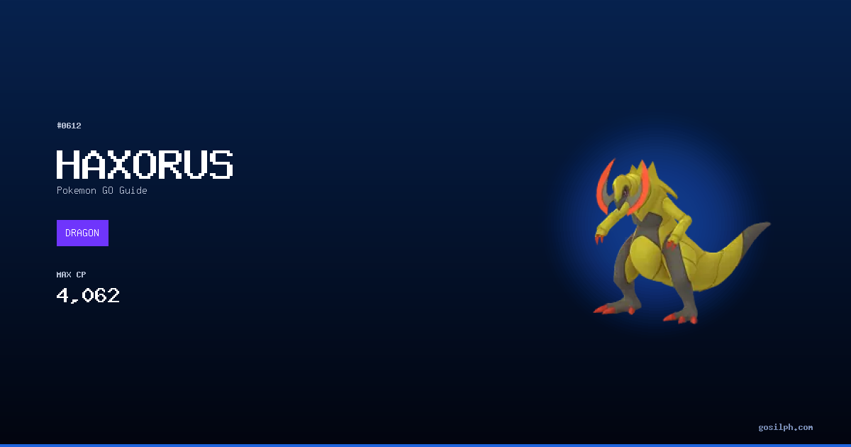Haxorus Pokemon GO — Best Moveset, PvP, Counters & Stats