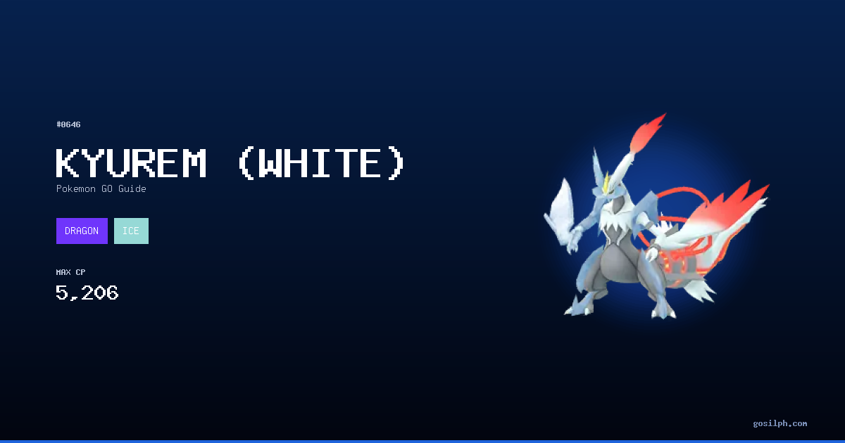 Kyurem (White) Pokemon GO — Best Moveset, PvP, Counters & Stats