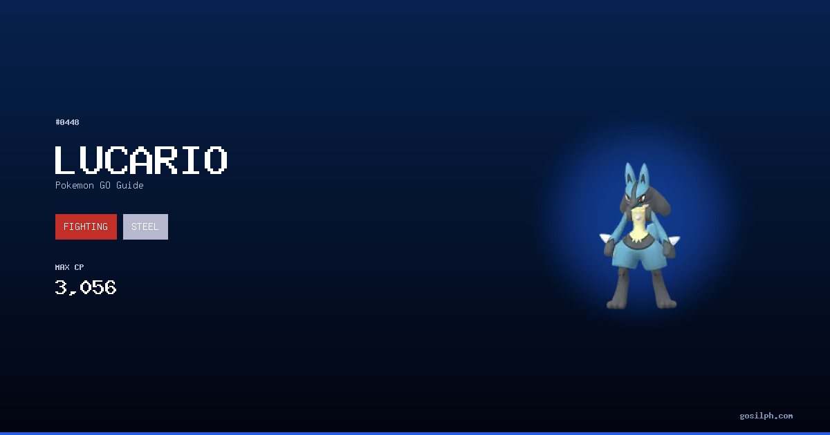 Lucario Pokemon GO — Best Moveset, PvP, Counters & Stats