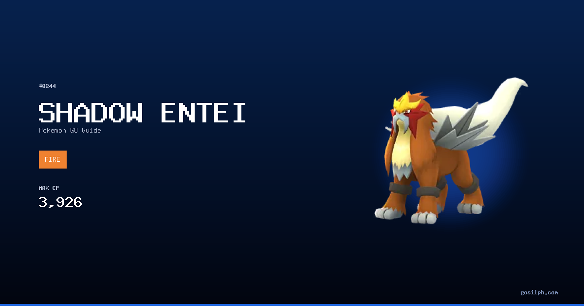 Shadow Entei Pokemon GO — Best Moveset, PvP, Counters & Stats
