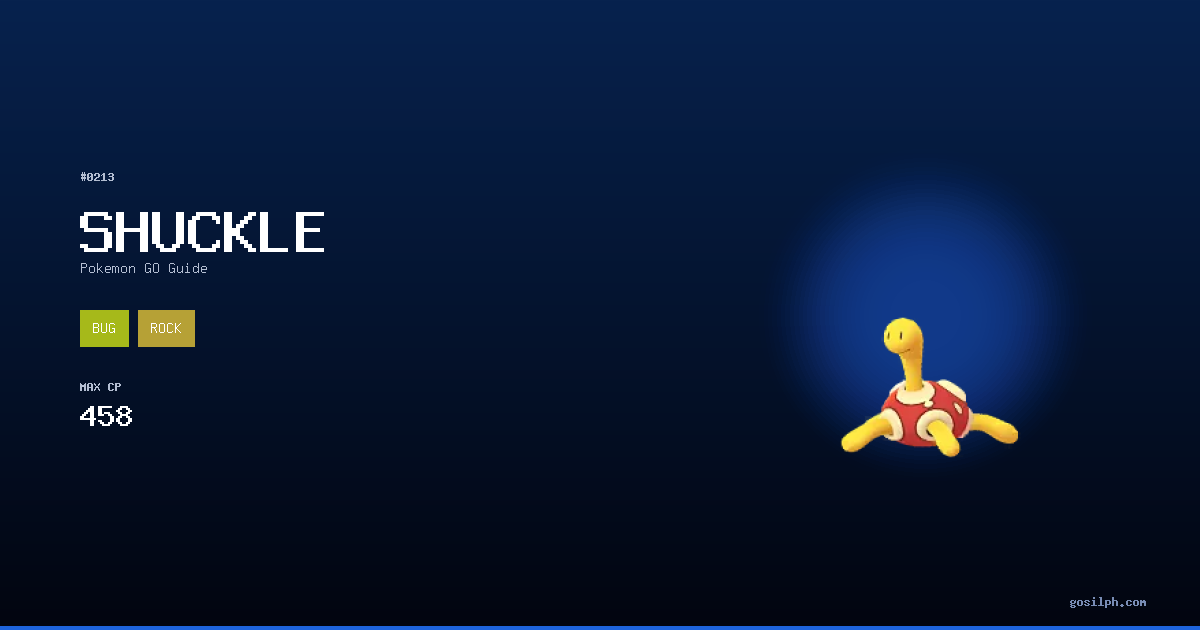 Shuckle Pokemon GO — Best Moveset, PvP, Counters & Stats