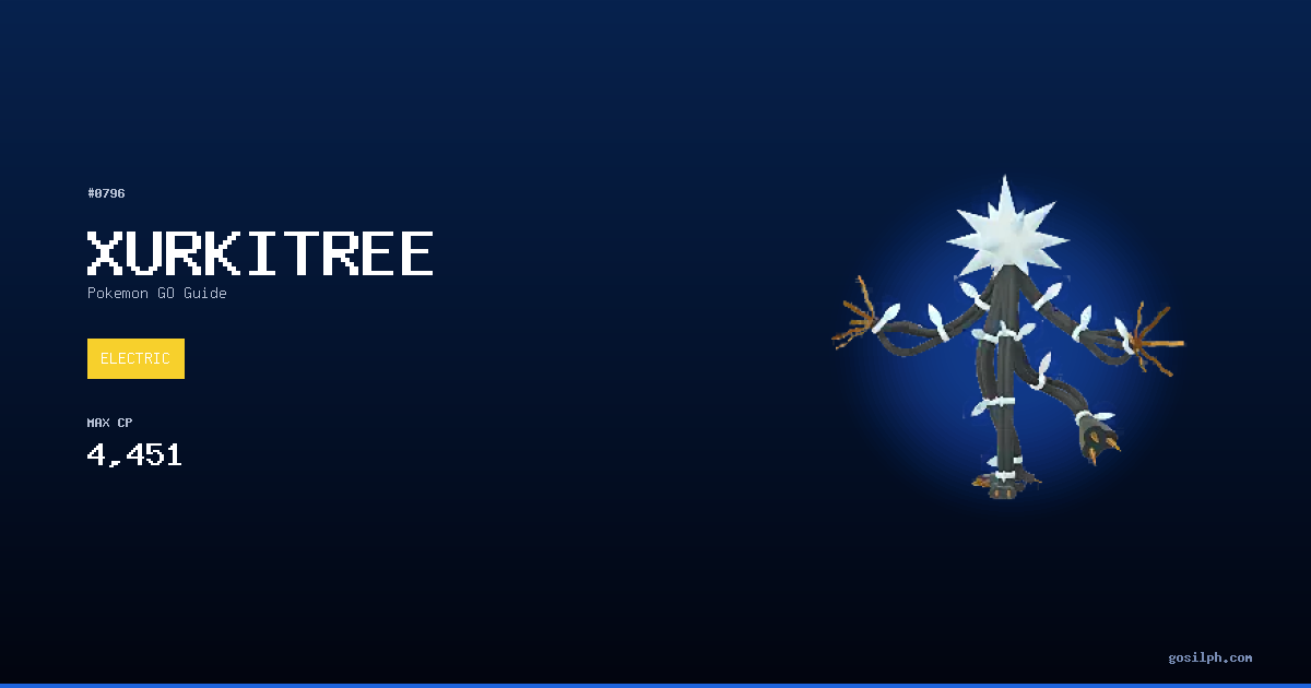 Xurkitree Pokemon GO — Best Moveset, PvP, Counters & Stats